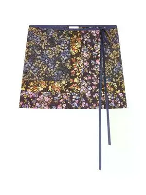 Dries Van Noten Printed Wrap Skirt - Blue