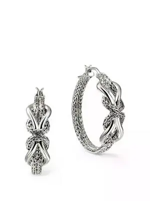 John Hardy Infinite Love Knot Hoop Earrings - Silver