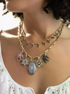 STORROW JEWELRY Lillian Diamond And Pearl Locket Pendant
