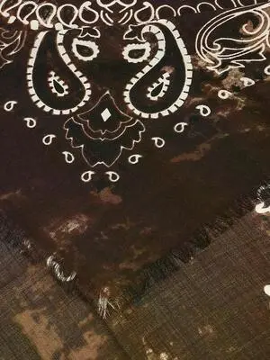 Destin Paisley-print Frayed-edge Scarf