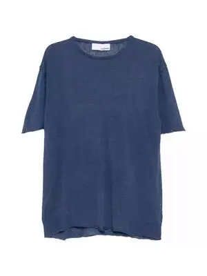 COSTUMEIN Fine-knit Drop-shoulder T-shirt - Blue