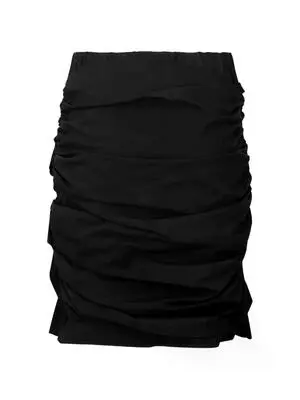 NACHE Twist-tie Ruched Midi Skirt