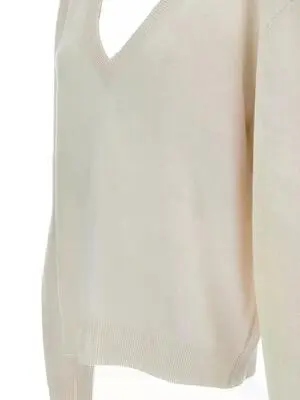 Extreme Cashmere V-neck Long Sleeve Sweater - Neutrals