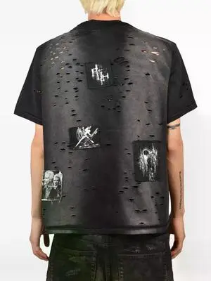 FILTH Patch-detail Distressed T-shirt