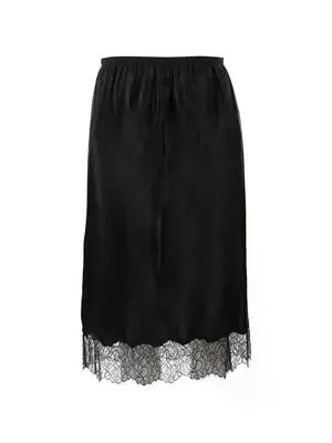 Carven Lace-trimmed Wool Skirt