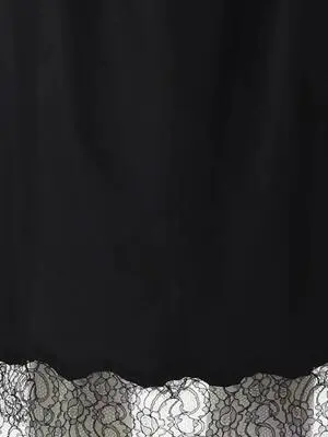 Carven Lace-trimmed Wool Skirt