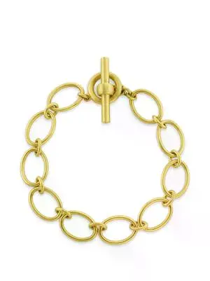 LEIGH MAXWELL 18k Yellow Diamond T-bar Link Bracelet