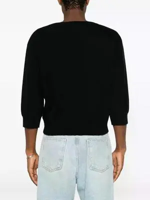 Extreme Cashmere V-neck Three-quarter Sleeve Sweater