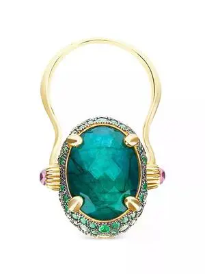 NANIS 18k Yellow Multi-stone Reversible Ring