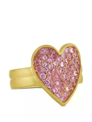 LEIGH MAXWELL Pink Sapphire Heart Ring - Gold
