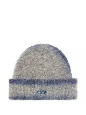 DIESEL® Logo-embroidery Beanie Hat - Grey