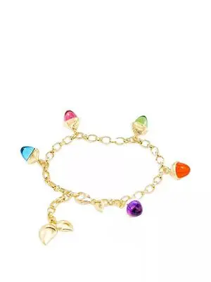 Tamara Comolli 18k Yellow Multi-stone Acorn Charm Bracelet - Gold
