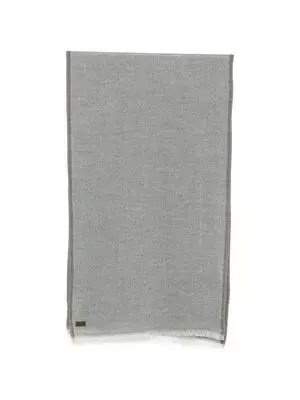 Canali Frayed Scarf - Grey
