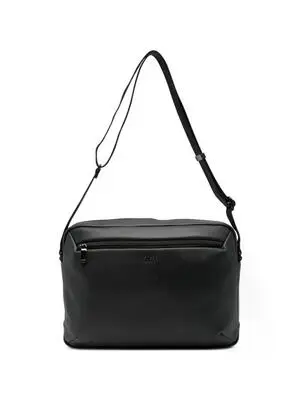 BOSS Logo-plaque Messenger Bag - Black