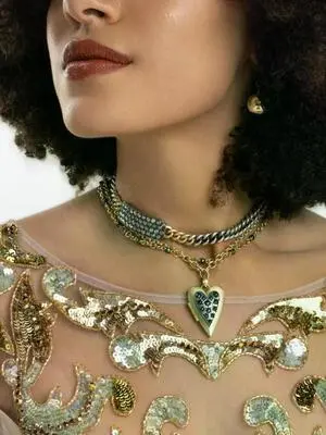 SYLVA & CIE Heart Locket Diamond Necklace