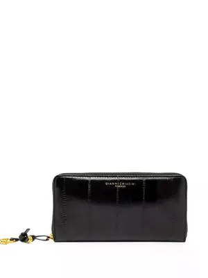 GIANNI CHIARINI Logo-detail Leather Wallet - Black