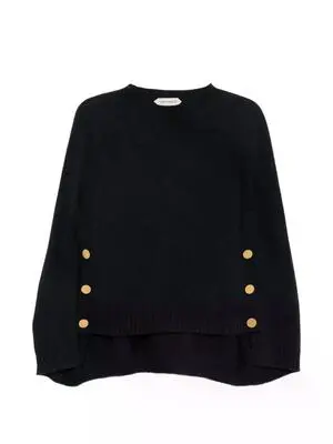Alberta Ferretti Button-embellished High-low Sweater