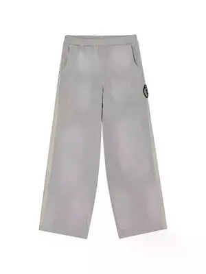 424 Crest Logo-patch Wide-leg Track Pants - Grey