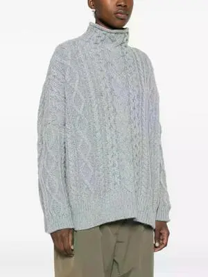 Eric Bompard Cable-stitch High-neck Sweater