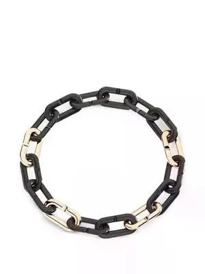 Vhernier Maxi Mon Jeu Necklace In 18k Rose Gold And Polished Ebony - Pink