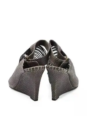 Givenchy Python-embossed Wedge Sandals