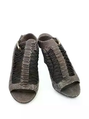 Givenchy Python-embossed Wedge Sandals