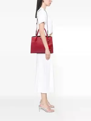 Prada 2010-2026 Medium Saffiano Cuir Monochrome Top Handle Tote Satchel