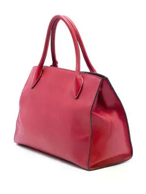 Prada 2010-2026 Medium Saffiano Cuir Monochrome Top Handle Tote Satchel