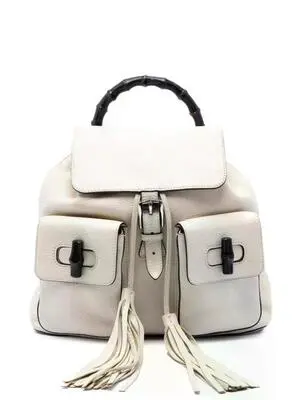 Gucci 2016-2026 Grained Calfskin Bamboo Tassel Backpack