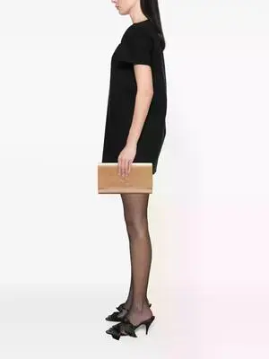 Saint Laurent 2000-2013 Large Textured Patent Monogram Belle De Jour Clutch Bag