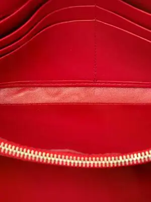 Miu Miu 2010-2026 Croc Embossed Patent Wallet On Chain Crossbody Bag
