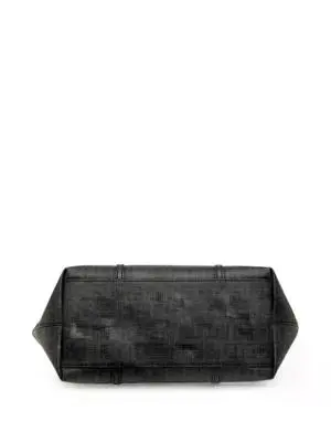 Fendi Zucchino Coated Canvas Tote Bag - Black