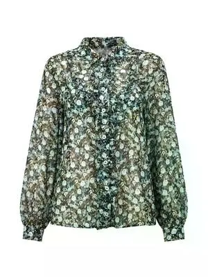 I BLUES Floral-print Ruffled Blouse