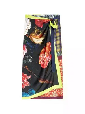 Dries Van Noten Long Wrap Scarf-skirt - Black