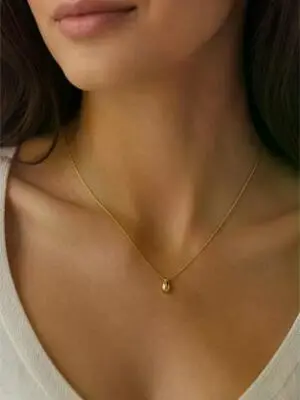 NIALAYA JEWELRY Teardrop Pendant Necklace - Gold