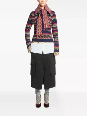 Dries Van Noten Jacquard Wool Scarf - Blue