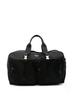 Prada Re-nylon Logo-plaque Holdall - Black