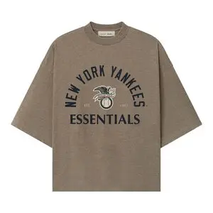 Fear Of God Yankees American League Merch Tee 'homestead Heather - Grey