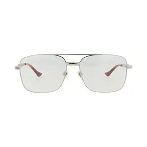 Gucci Aviator-frame Metal Sunglasses /transparent - Silver