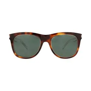 Saint Laurent Square-frame Recycled Acetate Sunglasses 'havana/crystal/green - Brown