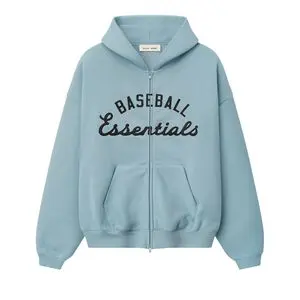 Fear Of God Full Zip Sport Hoodie - Blue