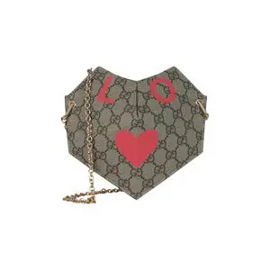Gucci Gg Heart Crossbody Bag - Brown