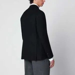 Tagliatore Double-breasted Jacket In Wool - Black