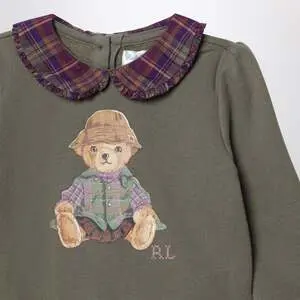 Polo Ralph Lauren Olive Polo Bear Two-piece Set With Culotte