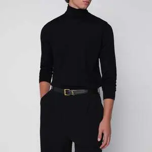 Saint Laurent Cassandre Vadim Smooth Leather Belt