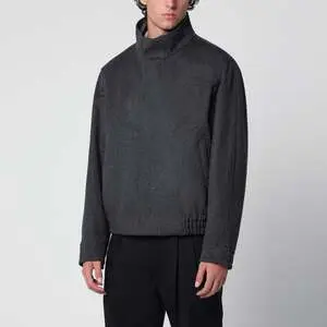 LARDINI Zip-up Wool Jacket
