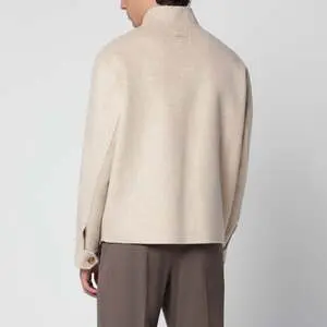 LARDINI Wool And Cashmere Zip-up Jacket