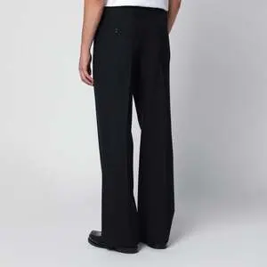 LARDINI Wool Pinstripe Pleated Trousers