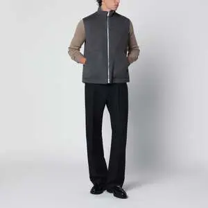LARDINI Wool And Cashmere Zip-up Vest
