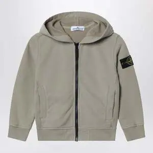 Stone Island Moss Cotton Zip-up Sweatshirt